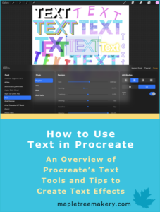 How to Use Text in Procreate and Tips for Basic Text Effects - Maple ...